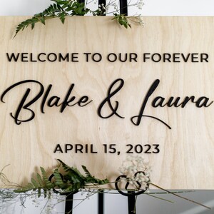 Wedding Welcome Sign, Custom Wood Wedding Signage, Rustic Wedding Décor ...