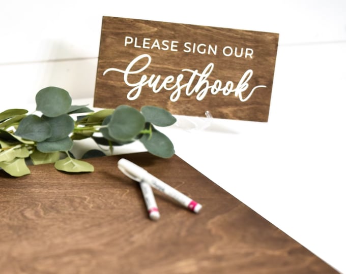 Please Sign Our Guest Book Sign - Etsy
