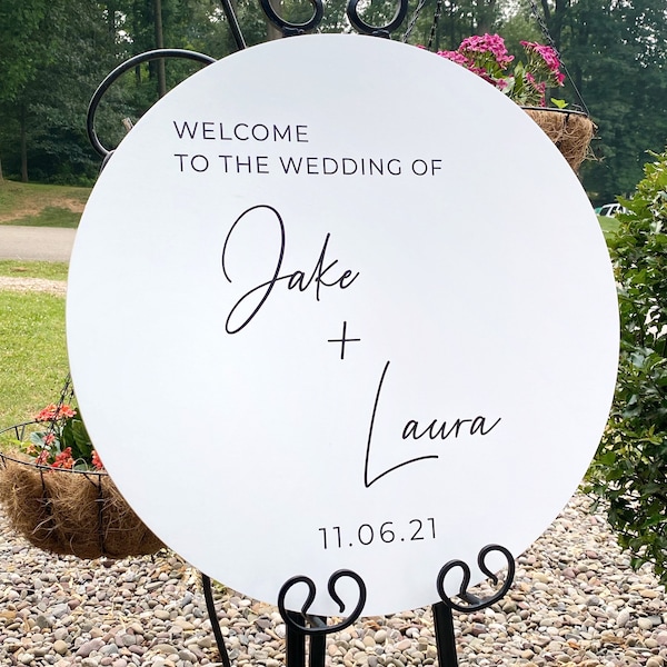 Round Welcome Sign - Etsy