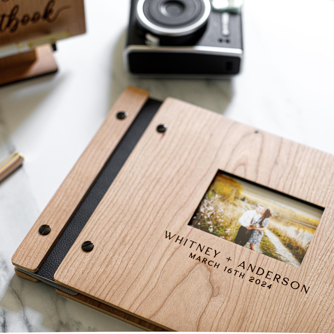 Wedding Sign in Book, Wooden Wedding Guest Book, Personalized Wedding ...