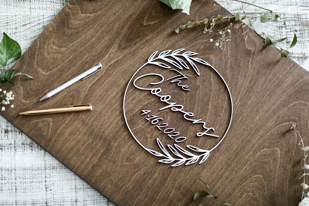 3D Wedding Guest Book Alternative - Rustic Guest Book - Wooden ...