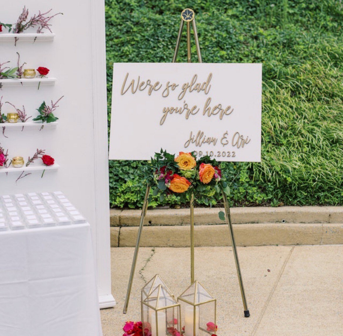 Were so Glad Youre Here 3D Wedding Welcome Sign Custom - Etsy