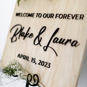 Wedding Welcome Sign, Custom Wood Wedding Signage, Rustic Wedding Decor ...