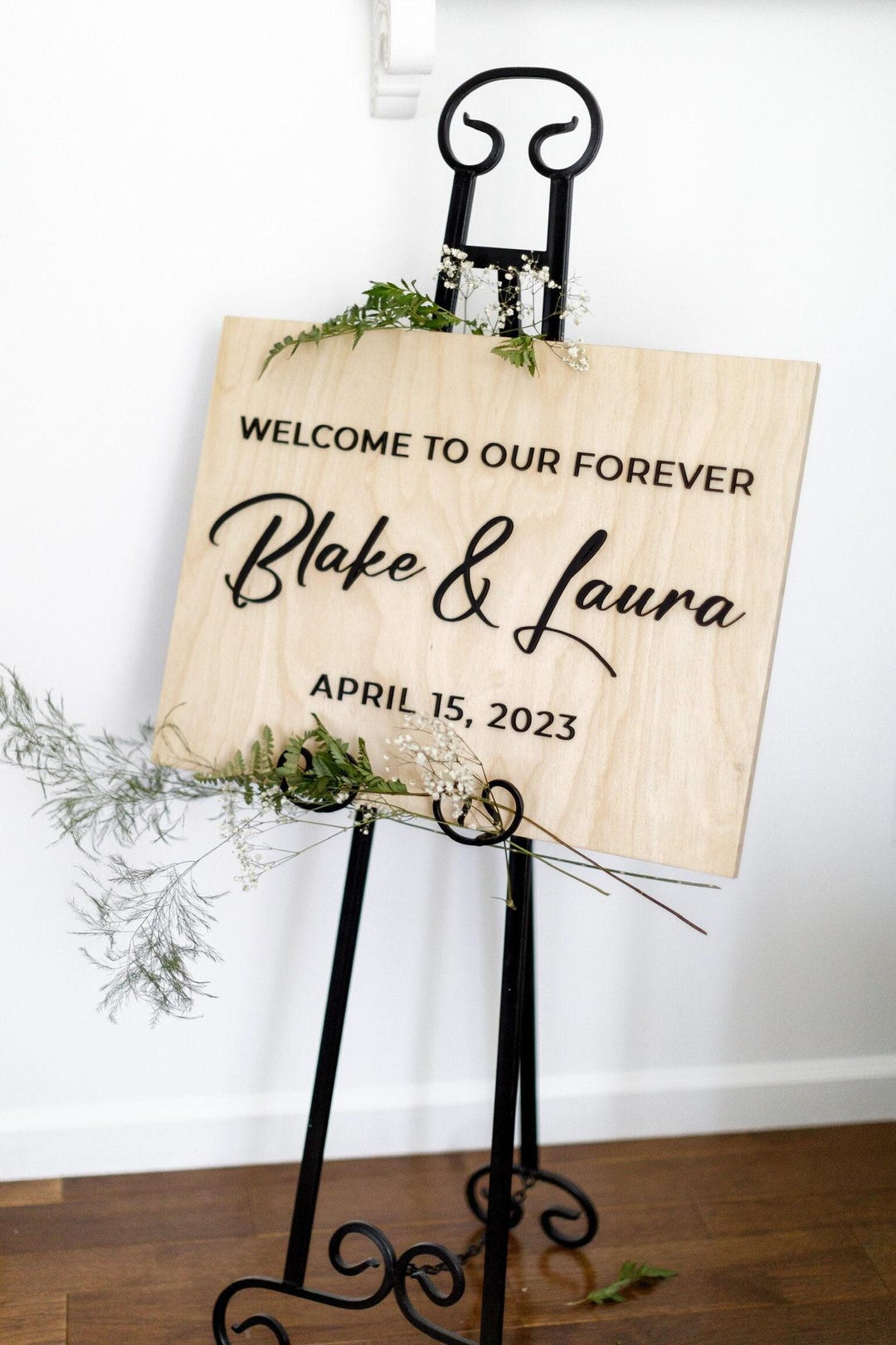 Wedding Welcome Sign, Custom Wood Wedding Signage, Rustic Wedding Décor ...