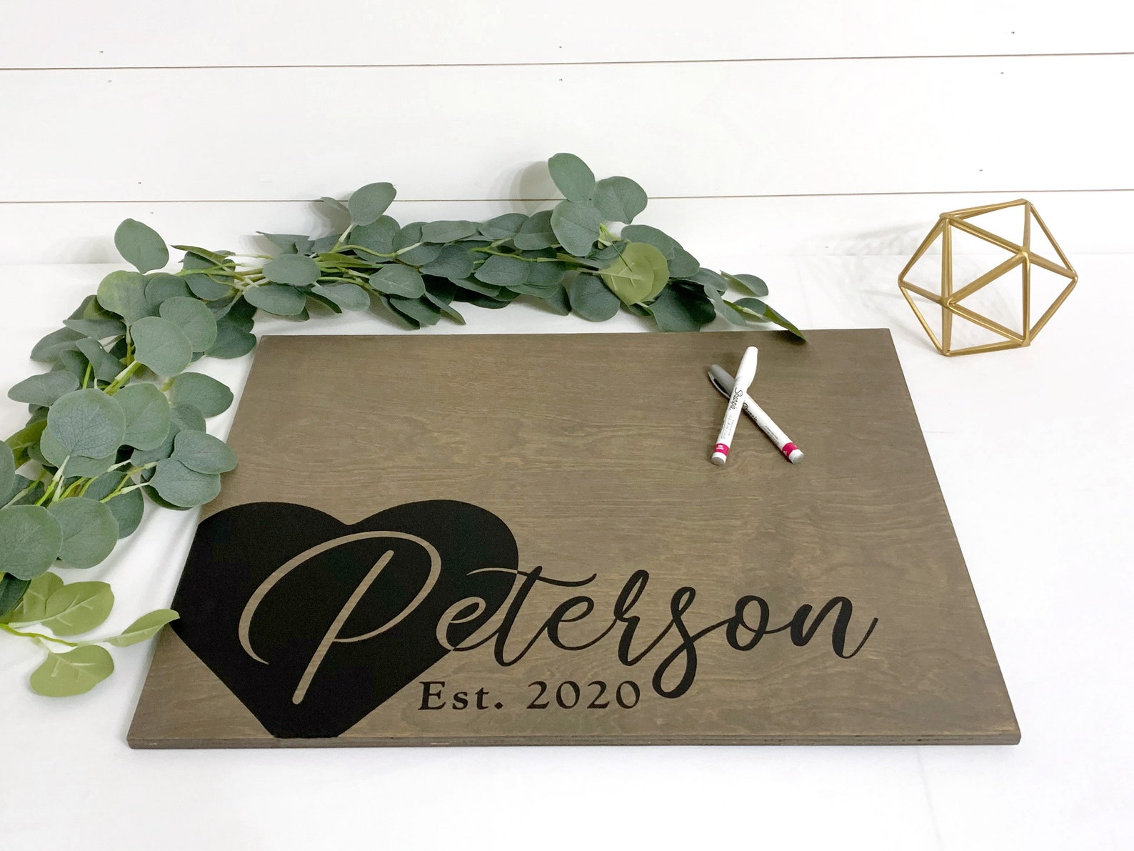Wooden Heart Guest Book Sign Wedding Guest Book Alternative - Etsy