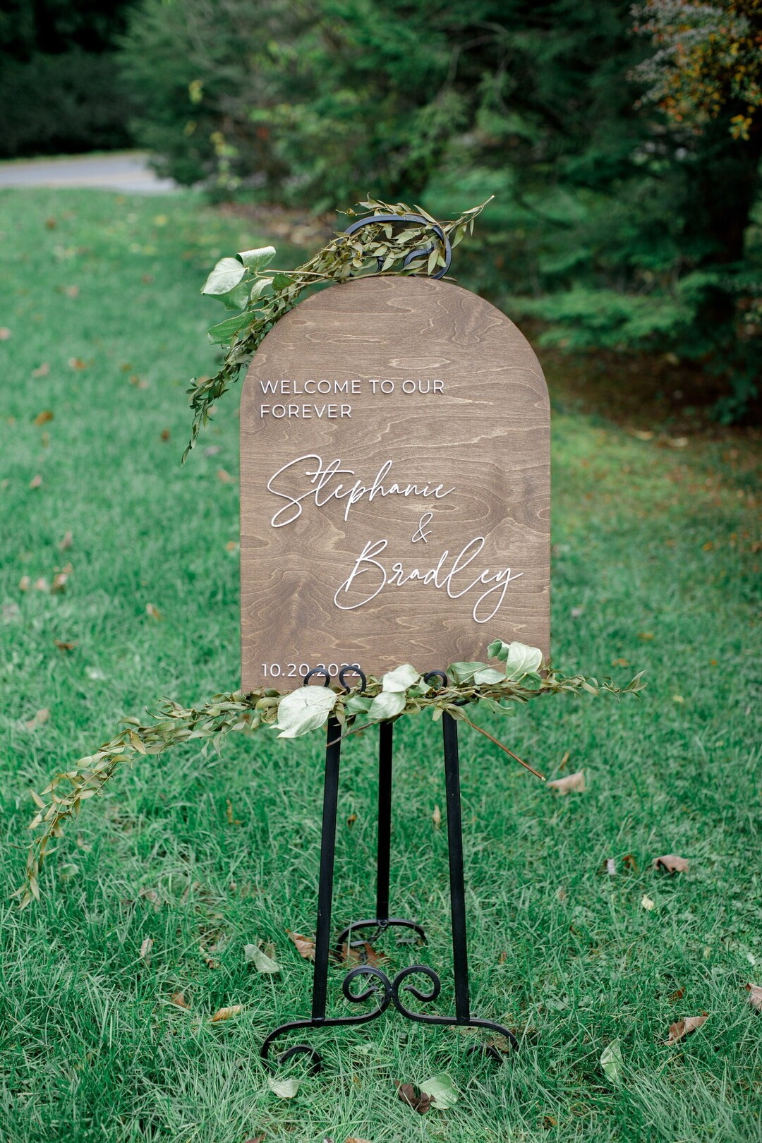 Arch Wedding Welcome Sign, Custom 3D Wood Arch Wedding Sign, Rustic ...