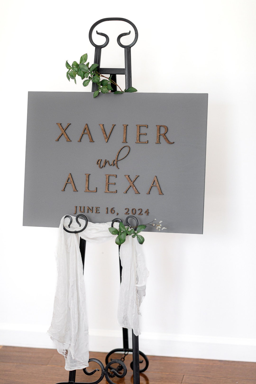 Personalized Wedding Welcome Sign, Custom 3D Wood Wedding Signage ...