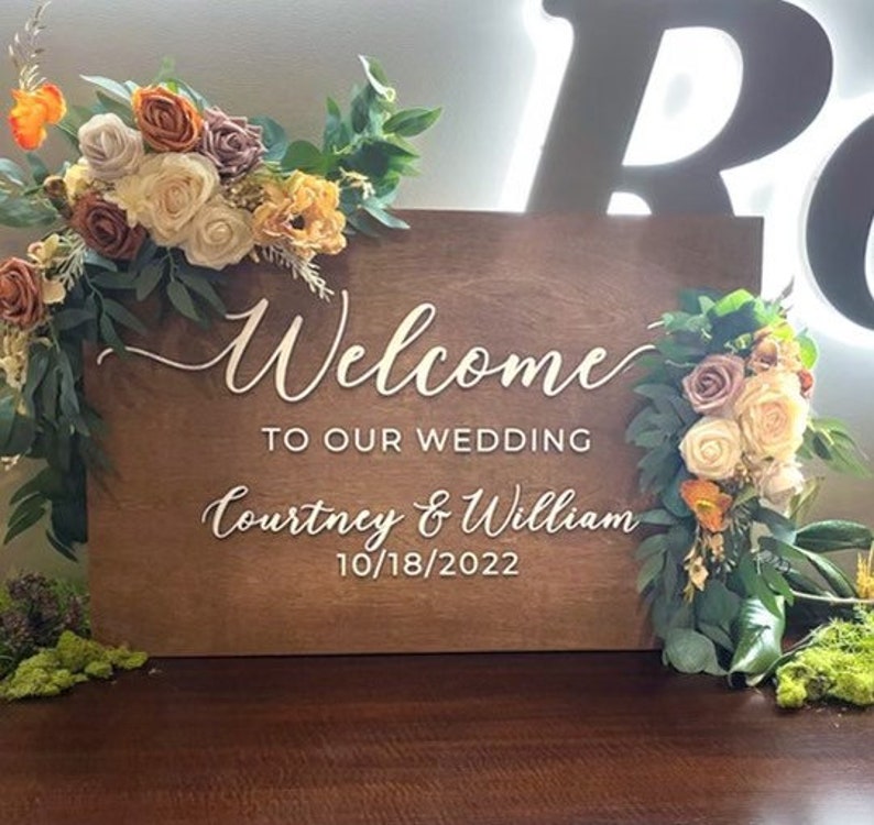3D Wedding Welcome Sign Custom Wood Wedding Sign Welcome - Etsy