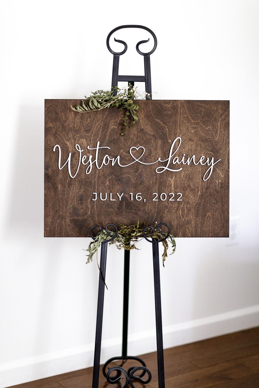 Wedding Welcome Name Sign, Custom 3D Wood Wedding Sign, Ceremony ...