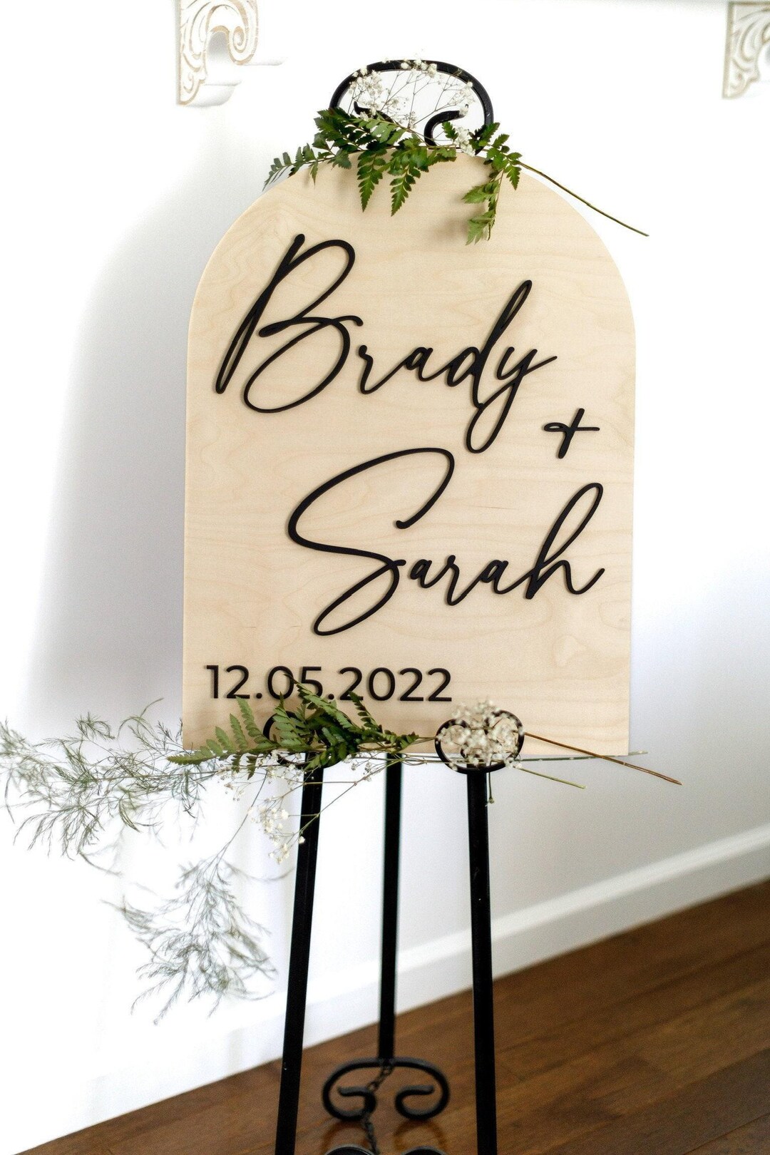Arch Wedding Welcome Sign, Custom 3D Wood Arch Wedding Sign, Rustic ...