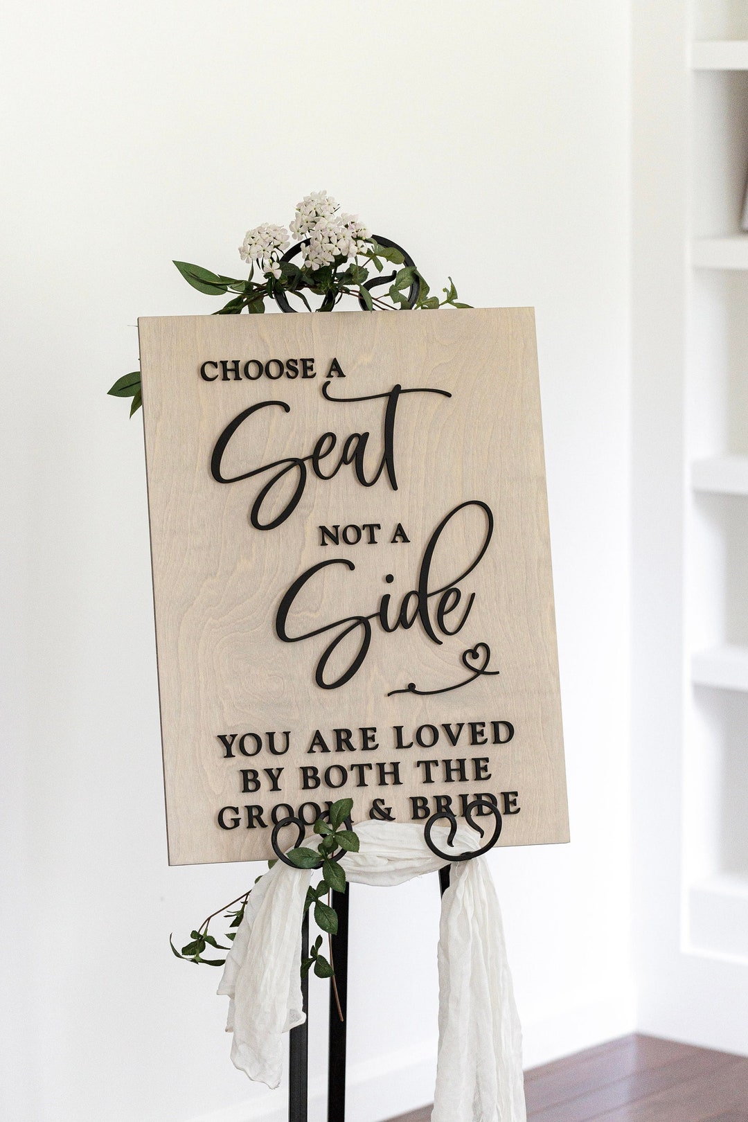 Choose a Seat Not a Side Sign, Ceremony Entrance Sign, Wedding Seating ...