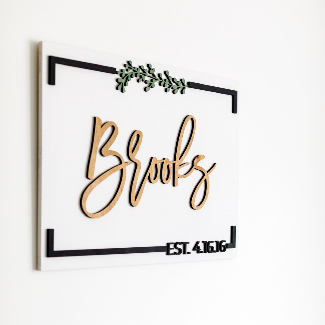3D Name Sign 3D Wedding Welcome Sign Custom Wood Wedding Sign Unique ...