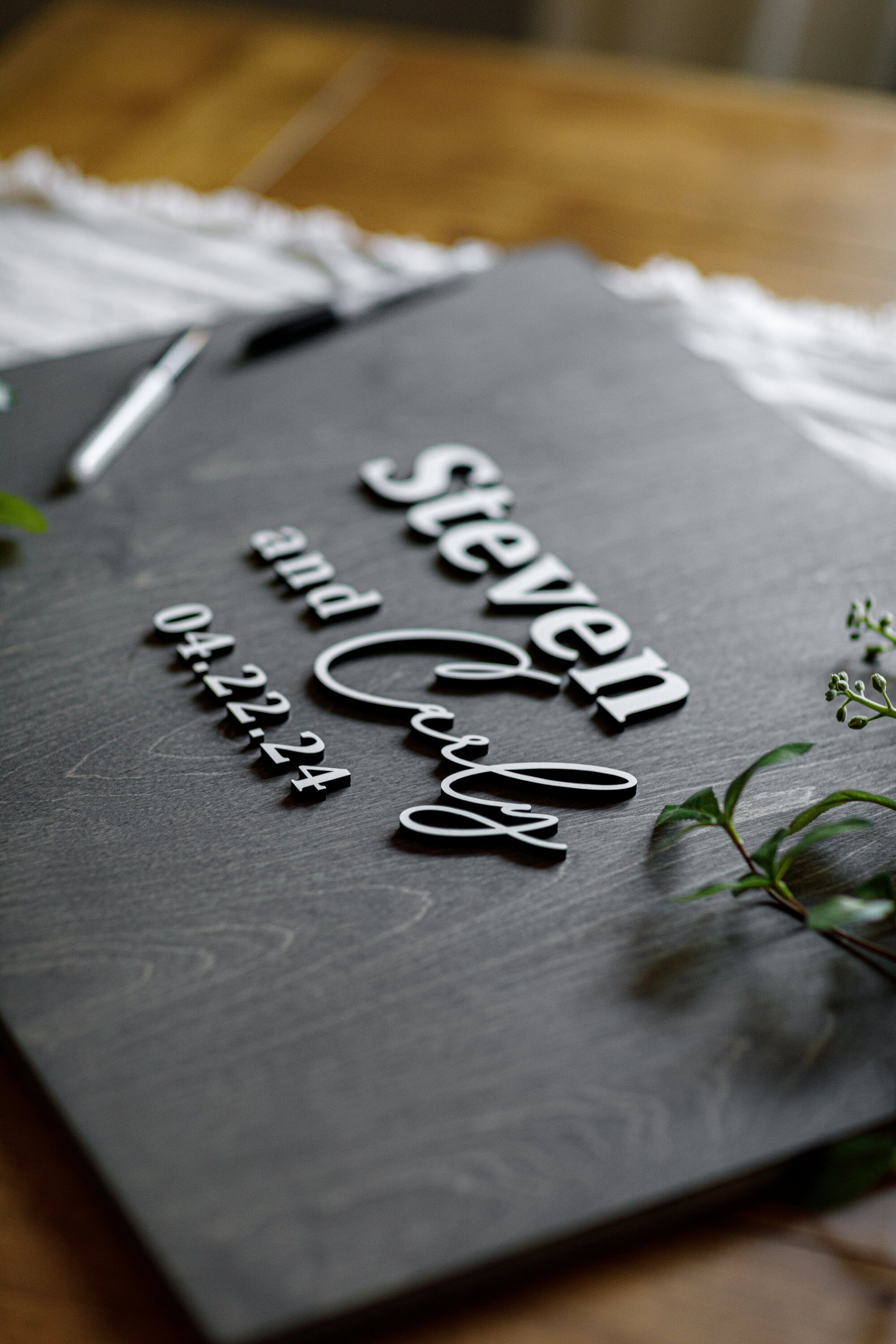 Unique Wedding Guest Book Alternative, Wood 3D Guest Book Sign, Wooden ...