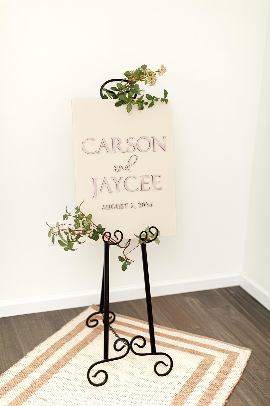 Modern Name Sign for Wedding | 3D Wood Signboard, Personalized Couples ...