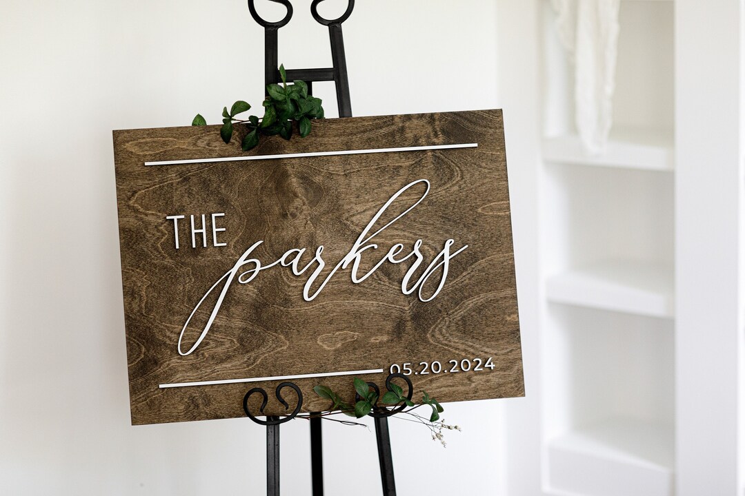 Personalized Ceremony Sign, Wedding Welcome Sign, Custom 3D Wood ...