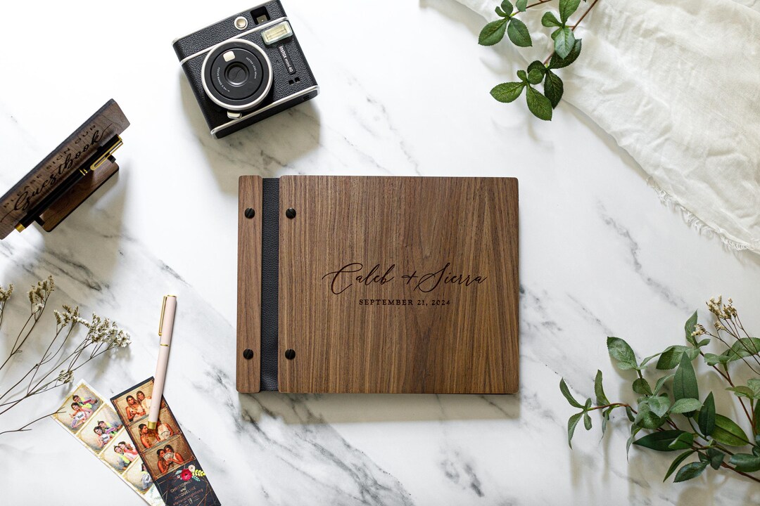 Personalized Wedding Guestbook, Wooden Wedding Guest Book, Photo Guest ...