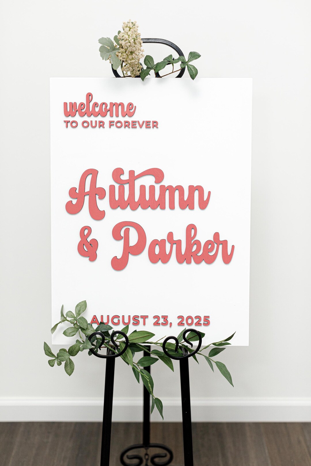 Custom Wedding Welcome Sign | Personalized Name Welcome Display ...