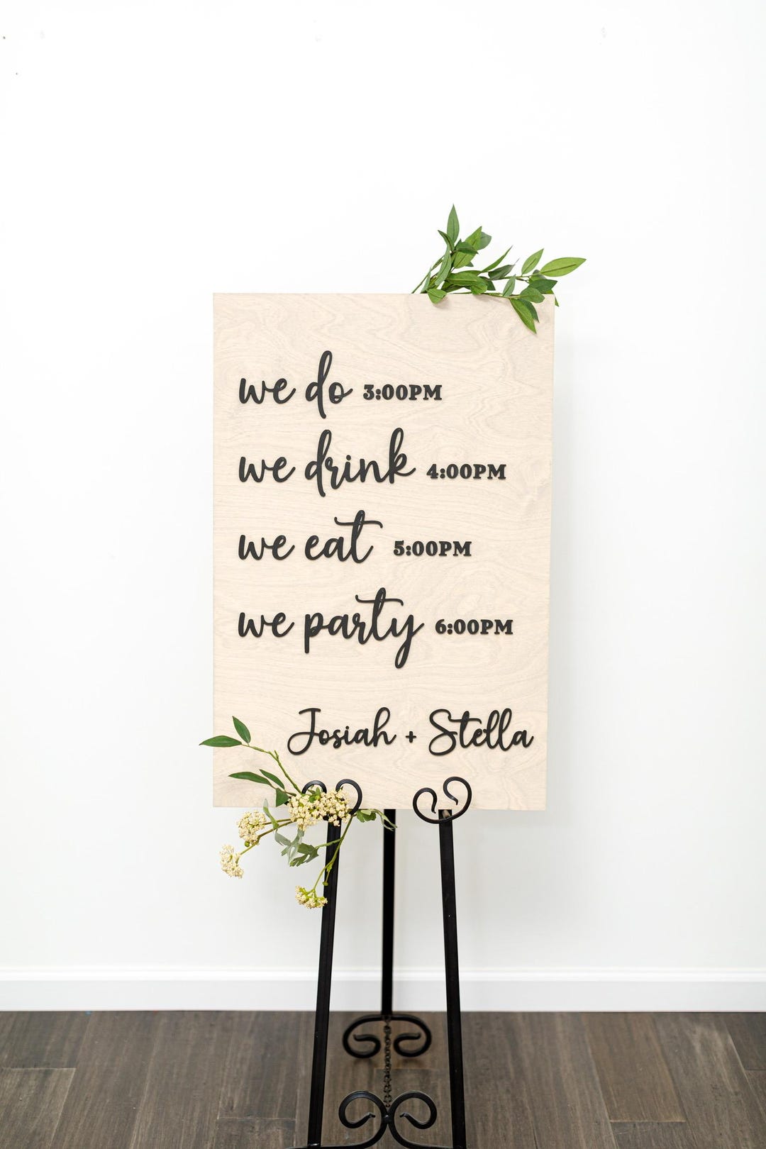 Wedding Timeline Sign, Wooden Wedding Schedule Sign, Order of Events ...