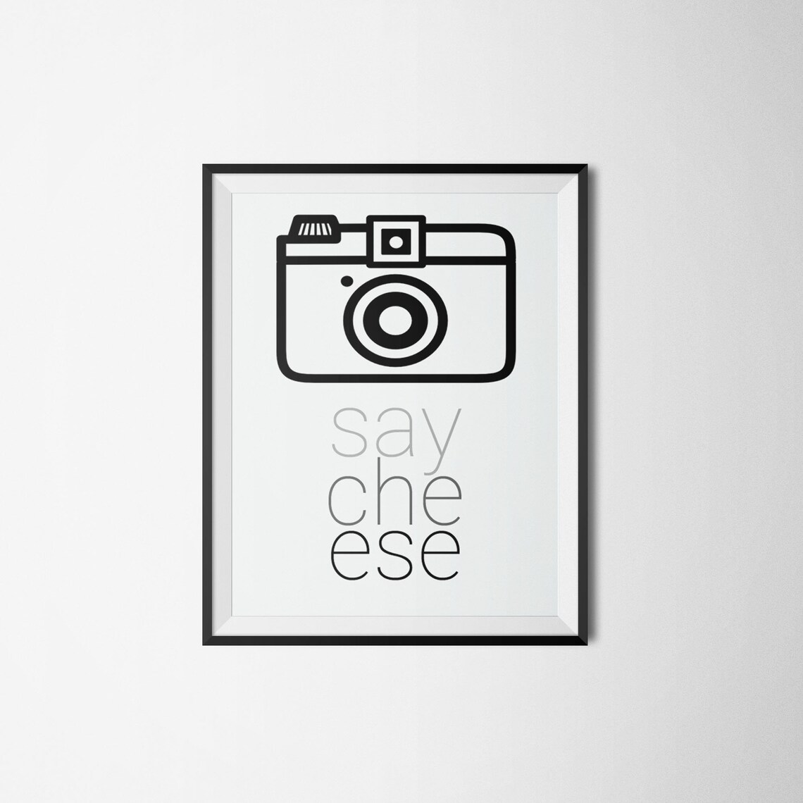 Say Cheese Printable Camera Art Photography Wall Art - Etsy