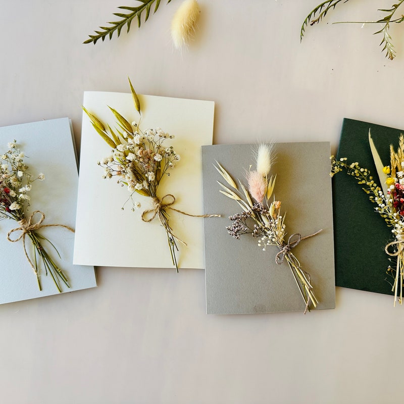 Dried Flowers Card - Etsy