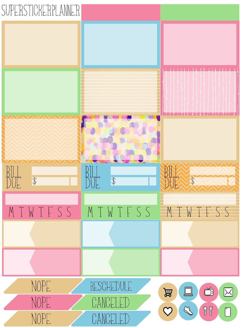 Birthday Bash | Planner Stickers – superstickerplanner