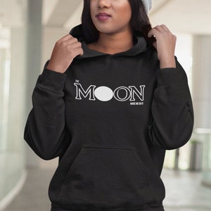 Funny Moon Hoodie Moon Lover Unisex Hoodie - Etsy
