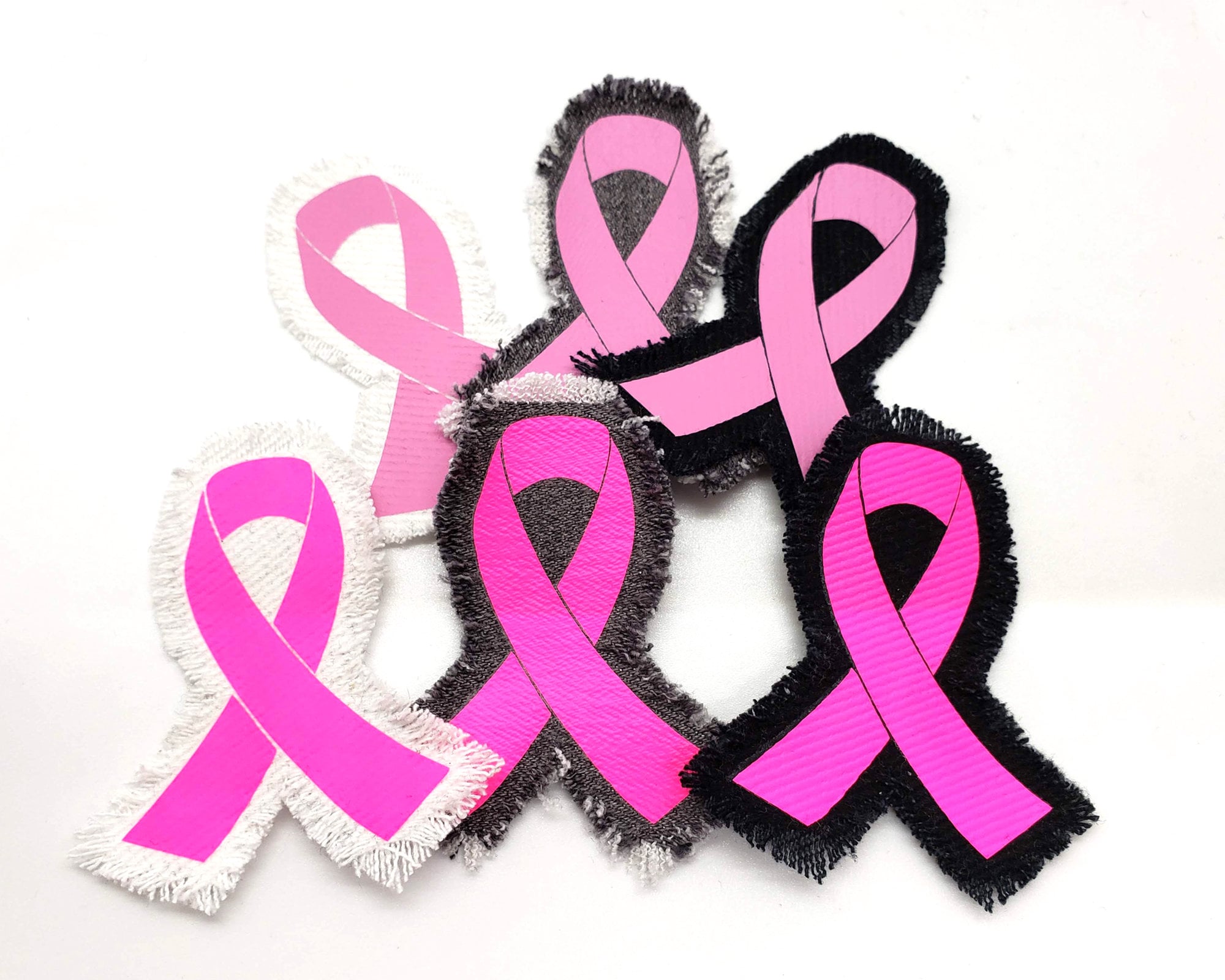 Breast Cancer Ribbon Iron on Patch Pink Ribbon Patch - Etsy