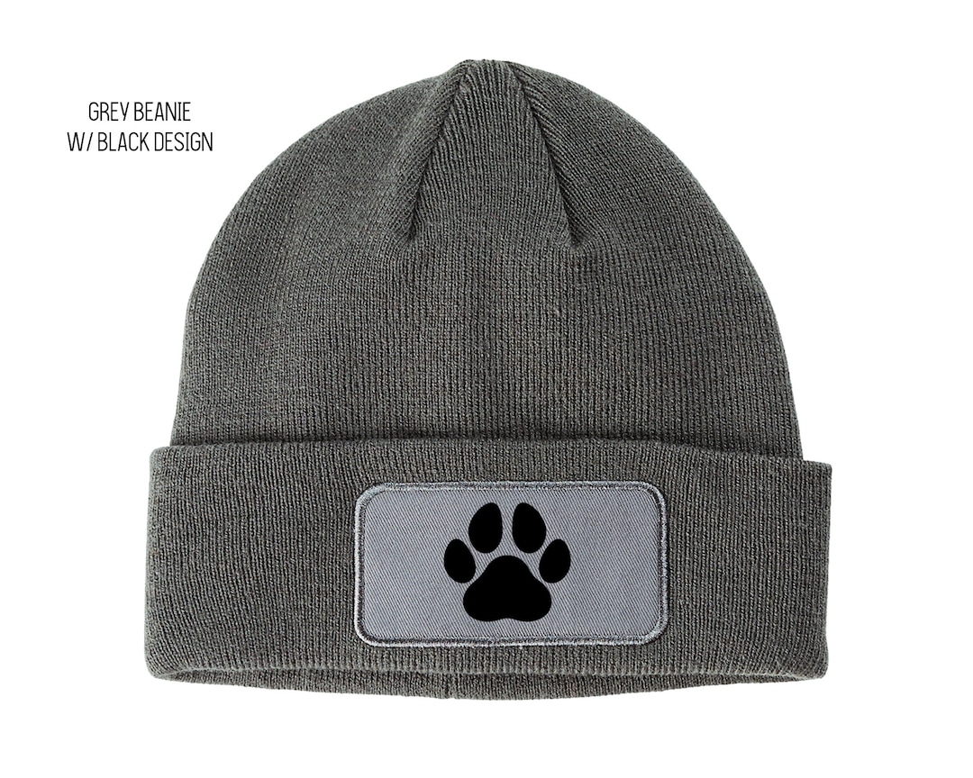 Dog Paw Print Beanie Dog Lover Hat Paw Print Skull Cap - Etsy
