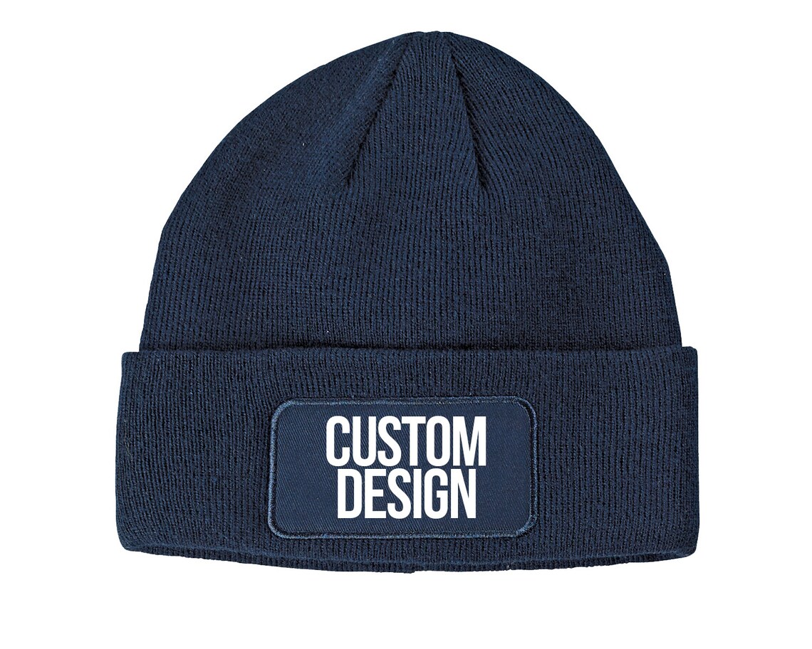 Custom Beanie Unisex Hat Custom Cap Single Color Logo - Etsy