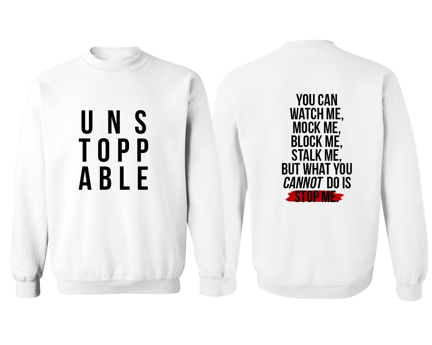 Unstoppable Unisex Sweatshirt | Focused | Fearless - Etsy