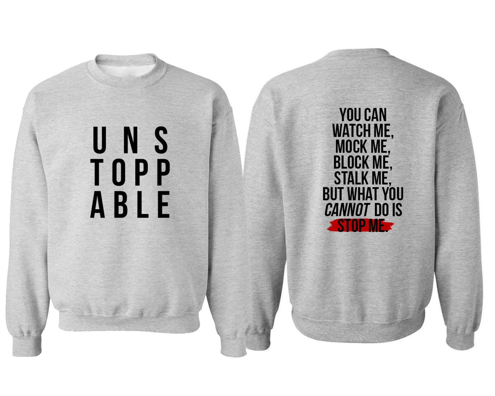 Unstoppable Unisex Sweatshirt | Focused | Fearless - Etsy