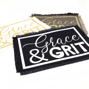 Grace and Grit Iron on Patch - Etsy