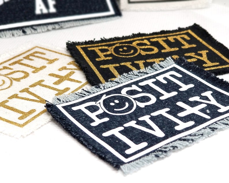 Positive Vibes Iron on Patch | Etsy