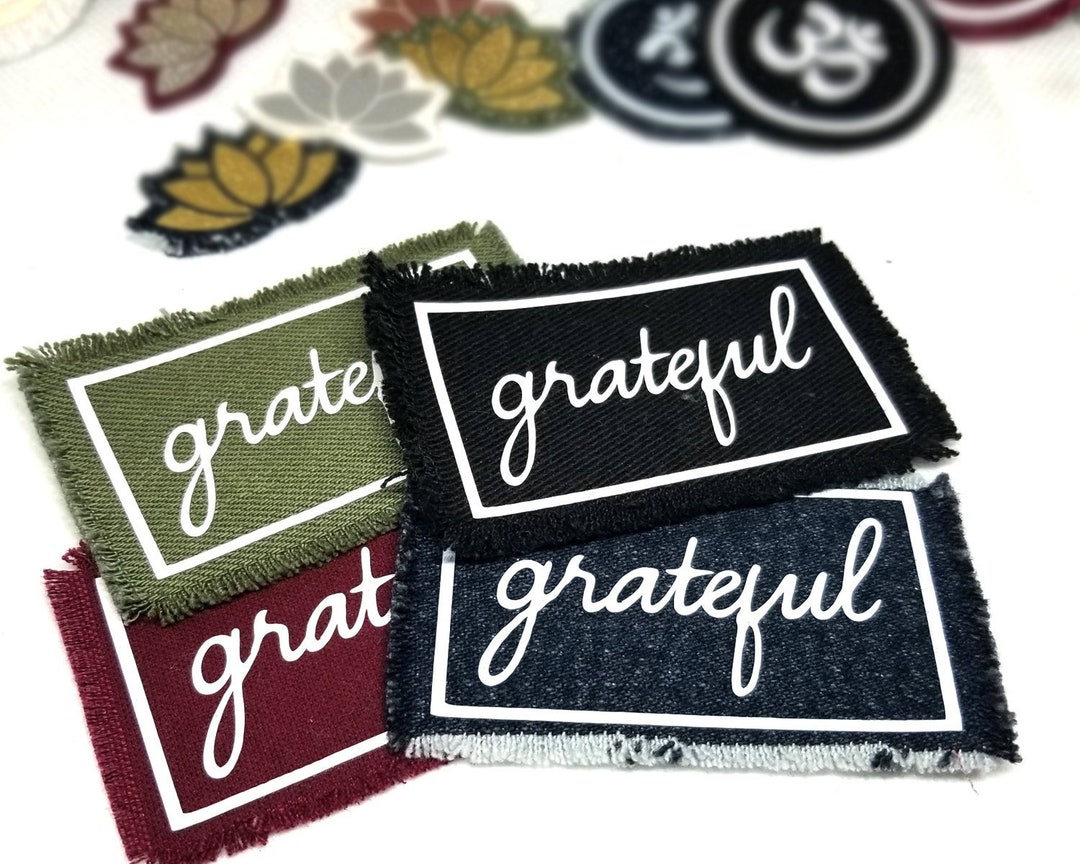 Grateful Patch | Gratitude Iron on Patch - Etsy