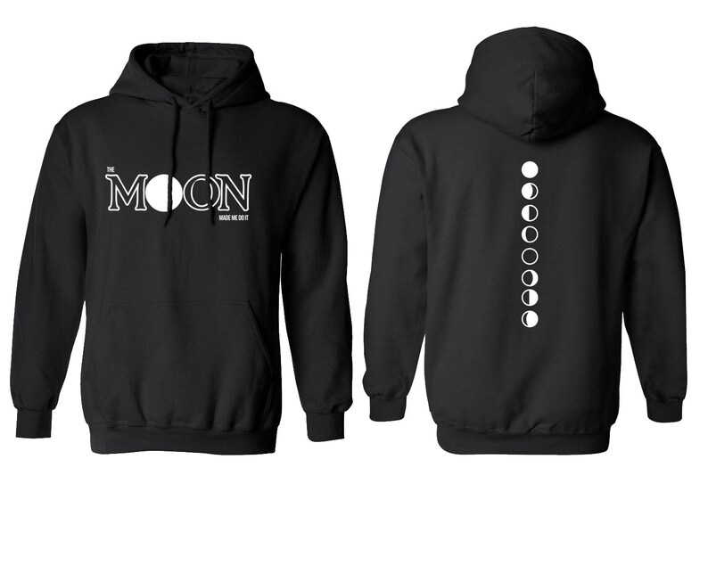 Funny Moon Hoodie Moon Lover Unisex Hoodie | Etsy