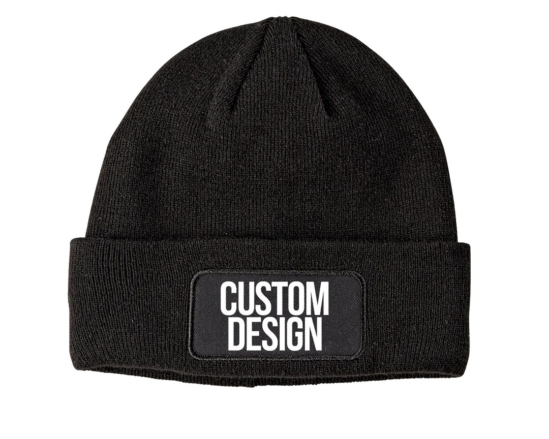 Custom Beanie | Unisex Hat | Custom Cap | Single Color Logo - Etsy