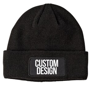 Custom Beanie | Unisex Hat | Custom Cap | Single Color Logo - Etsy