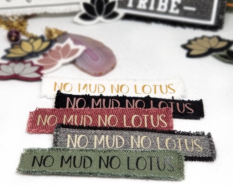 No Mud No Lotus Small Iron on Patch | Etsy