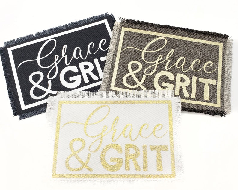Grace and Grit Iron on Patch - Etsy