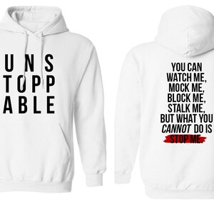 Unstoppable Unisex Pullover Hoodie | Focused | Fearless - Etsy