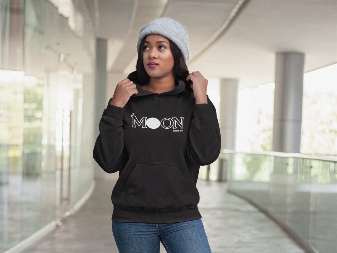 Funny Moon Hoodie Moon Lover Unisex Hoodie - Etsy