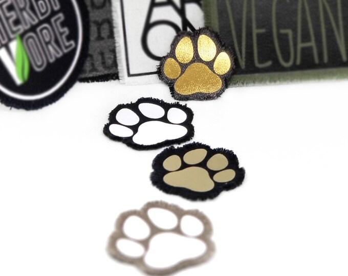 Paw Print Patch, 2 Inch Any Color Combo Custom Made F33B - Etsy