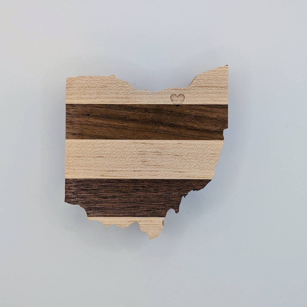 Personalized Ohio Coaster Set, Custom Ohio Barware, Handcrafted Wooden ...