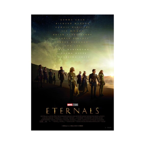 Eternals Movie Poster Glossy Print Photo Wall Art Angelina | Etsy