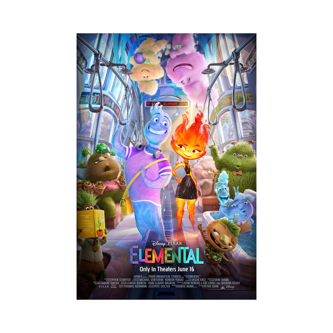 Elemental Movie Poster Quality Glossy Print Photo Wall Art Stars Leah ...