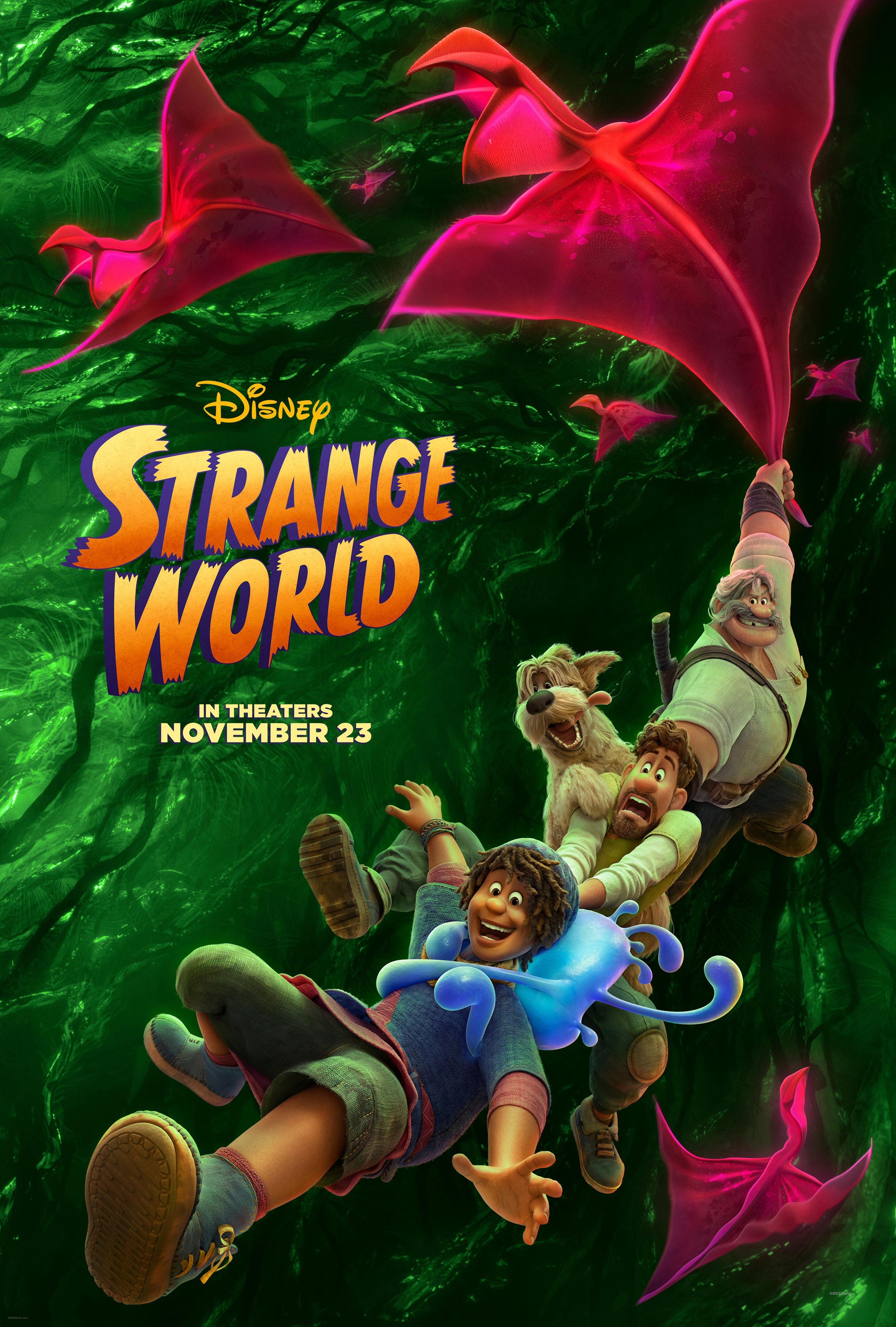 Strange World 2023 Movie Posters, Jake Gyllenhaal, Disney Wall Decor