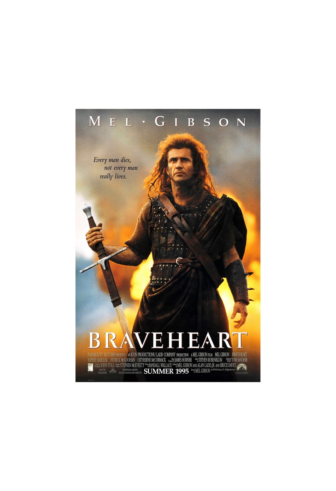 Braveheart Movie Poster Glossy High Quality Print Photo Wall Art Mel ...