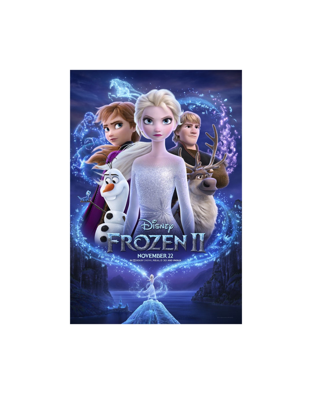 Frozen 2 Movie Poster Glossy High Quality Print Photo Wall Art Kristen ...