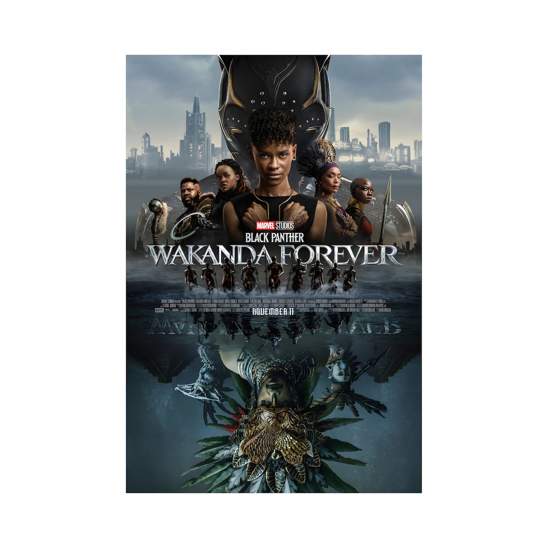 Black Panther Wakanda Forever Movie Poster Quality Glossy Print Photo ...