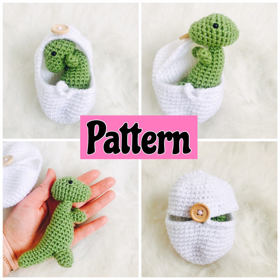 PATTERN Hatching Dinosaur T-rex Egg - Etsy